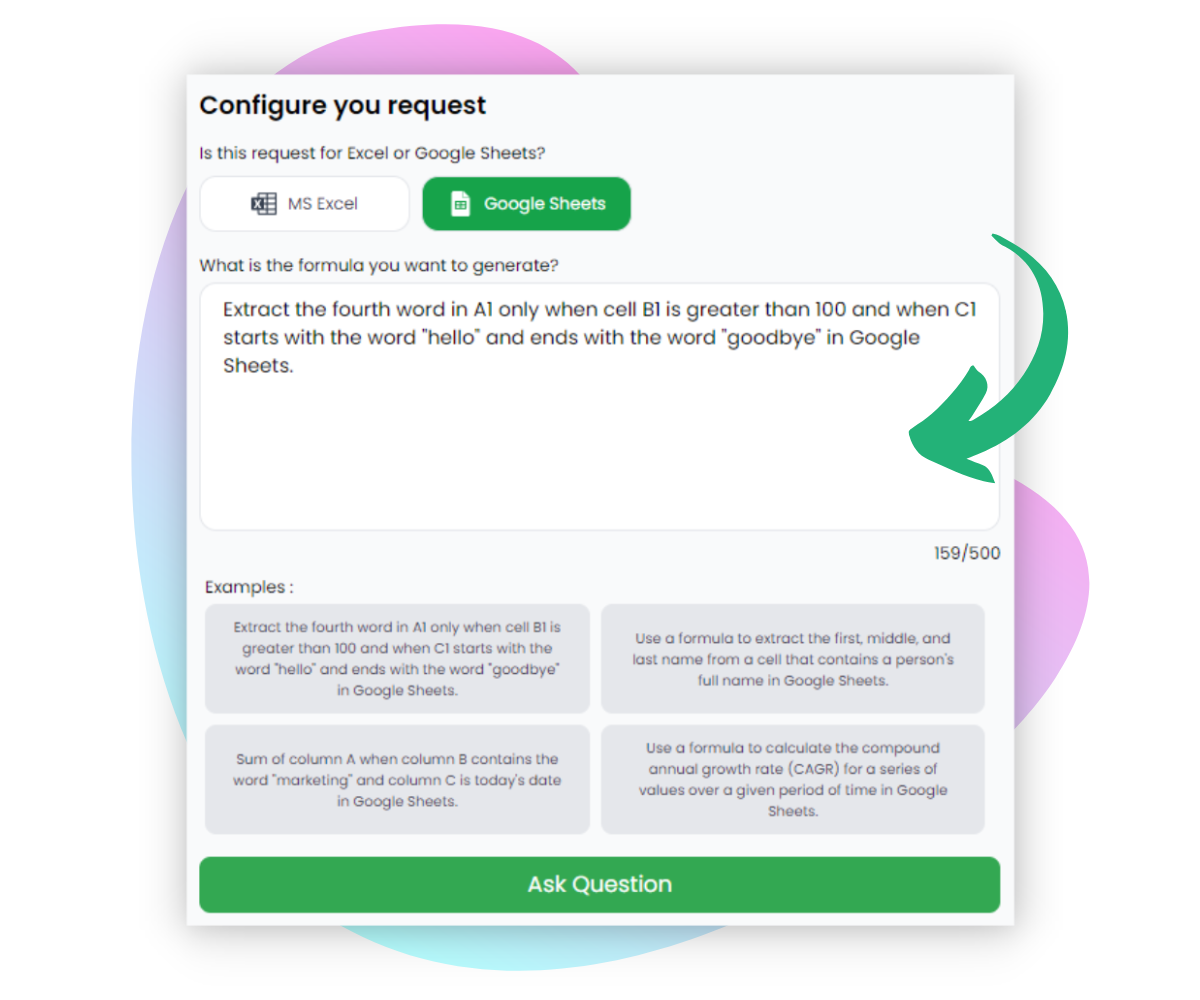 Microsoft Excel Formulas Ai Powered Tool Sheetgod